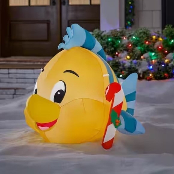 Disney | Holiday | Disney Flounder Little Mermaid Christmas Inflatable ...